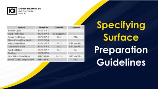 SSPC Standards (Surface Preparations Standards) | kramer Inc